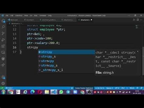 pointer to structure using arrow operator example in c | print employee details using pointer in ...