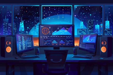 Big Data Monitoring Of Computer Premium Ai Generated Image