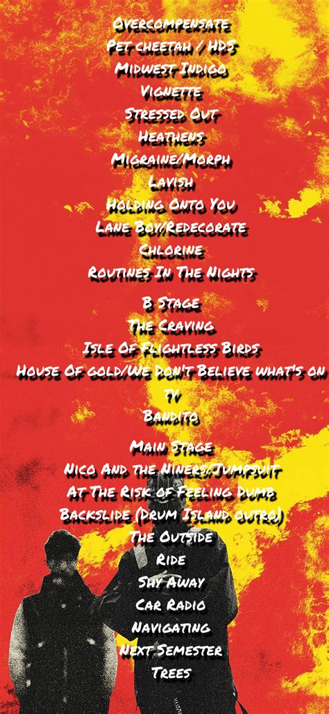 My setlist prediction : r/twentyonepilots