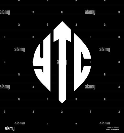 Ytc Circle Letter Logo Design With Circle And Ellipse Shape Ytc Ellipse Letters With