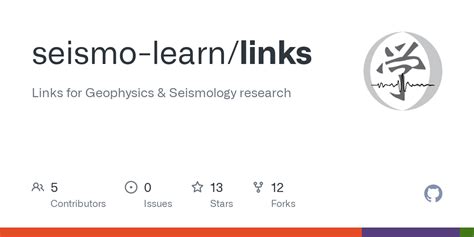 Github Seismo Learn Links Links For Geophysics Seismology Research