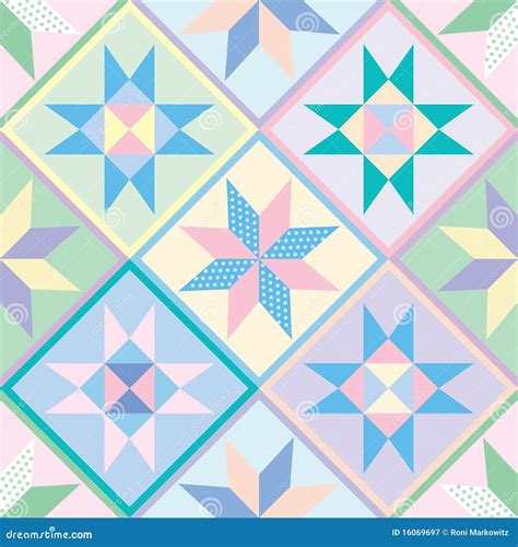Patchwork Quilt Vector Pattern Tiles 64011115