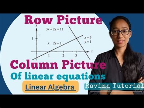 Row Picture & Column Picture of Linear Equation | Linear Algebra - YouTube