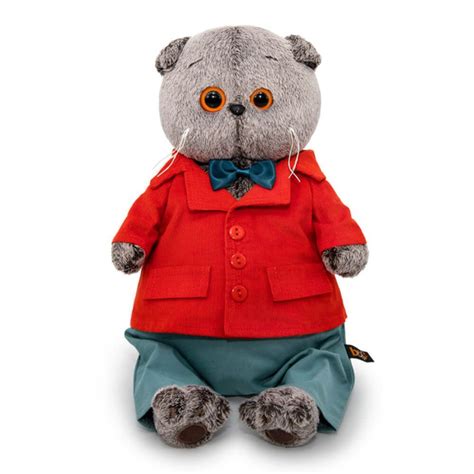 Игрушка мягкая Басик в костюме с вельветовым пиджаком 30см Basik&Co ...