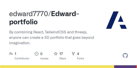 github edward7770 edward portfolio by combining react tailwindcss