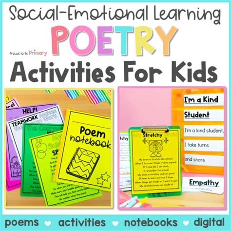 Poetry Activities Social Emotional Learning Sel Poems Poetry Unit