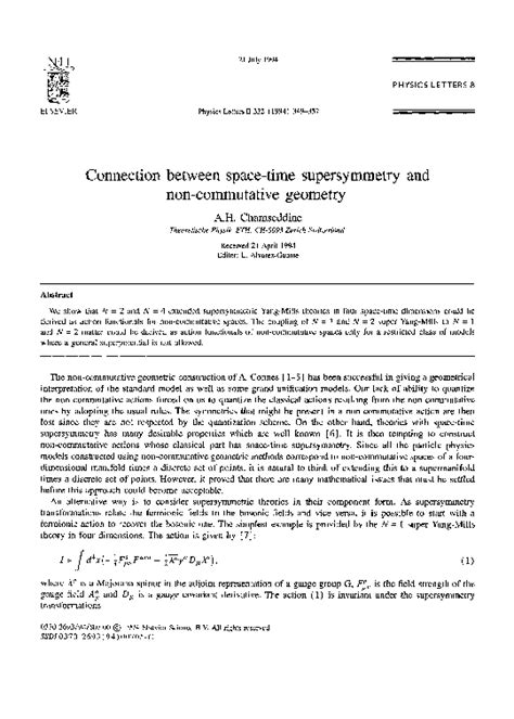Connection Between Space Time Supersymmetry And Non Commutative Geometry