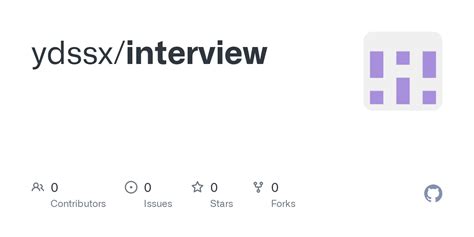 GitHub Ydssx Interview