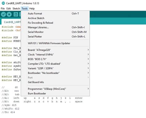 Solved CardKB From M Stack And USBasp Programmer Uploading Arduino Forum