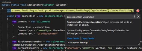 C Cannot Get The Connection String From Nfig Stack Overflow