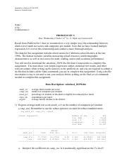 Problem Set Solutions Fall Docx Pdf Quantitative Analysis II Fall Instructor