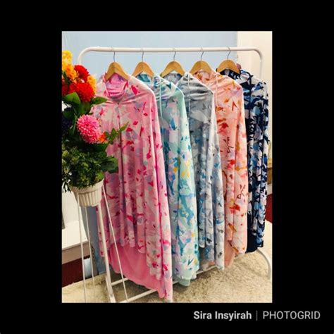 Sg Ready Stock Telekung Lukisan Cinta Lazada Singapore