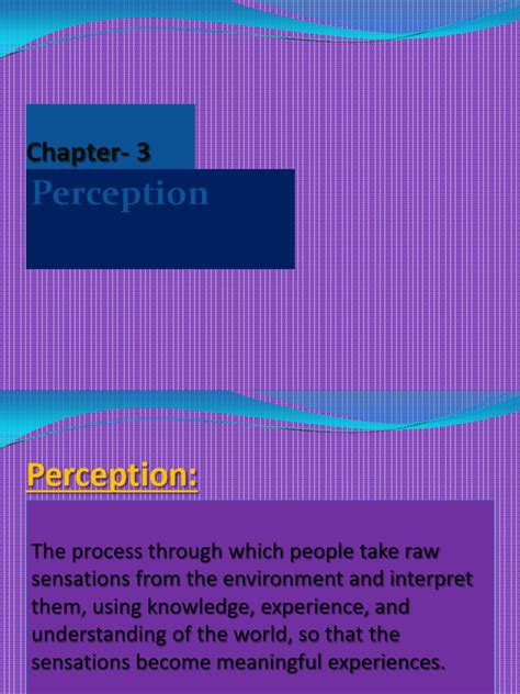 Perception Pdf Perception Senses