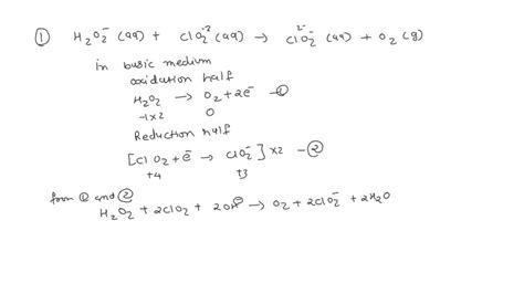 solved 1 balance the equation below in an acidic and basic medium