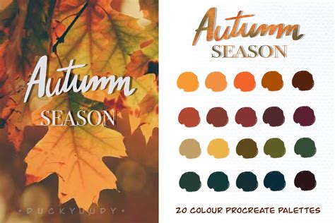 Autumn Procreate Color Palette Graphic By Duckyjudy Store · Creative Fabrica
