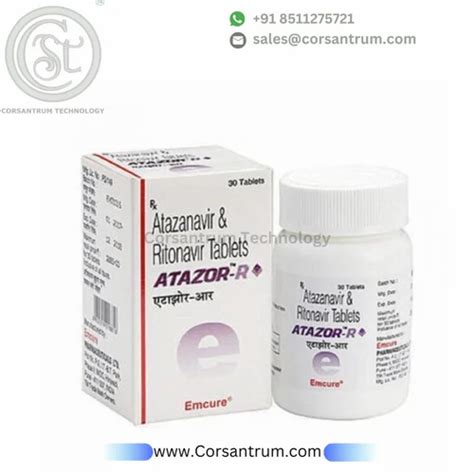 Atazor R Atazanavir And Ritonavir Tablet Treatment Hiv Infection At ₹ 3220 Bottle In Surat
