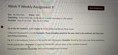 due no due date points 100 submitting a text entry