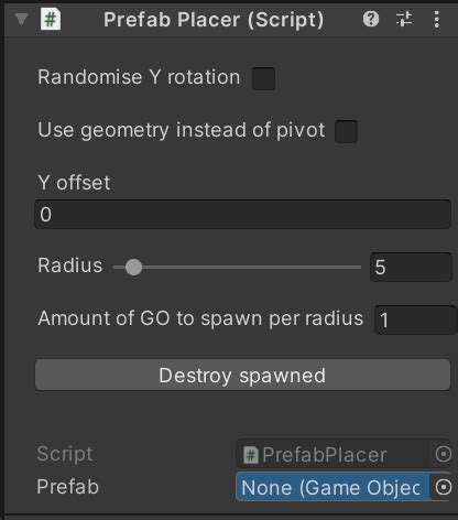 Github Andrewkloyd Prefabplacerunity Simple Prefab Placer For Unity