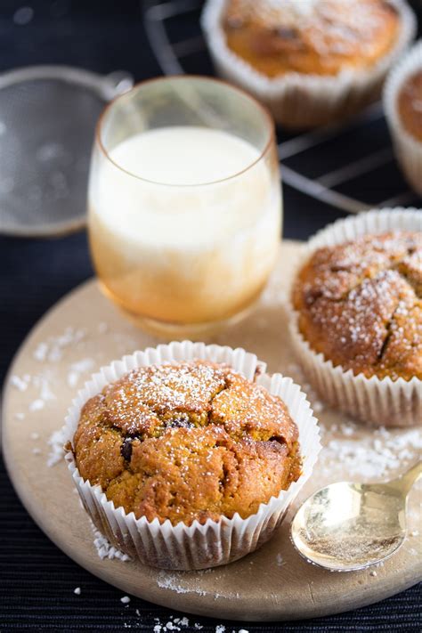 Moist Pumpkin Puree Muffins With Chocolate Chips