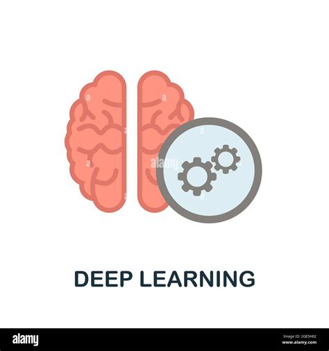 Deep Learning Icon Flat Sign Element From Data Analytics Collection Creative Deep Learning