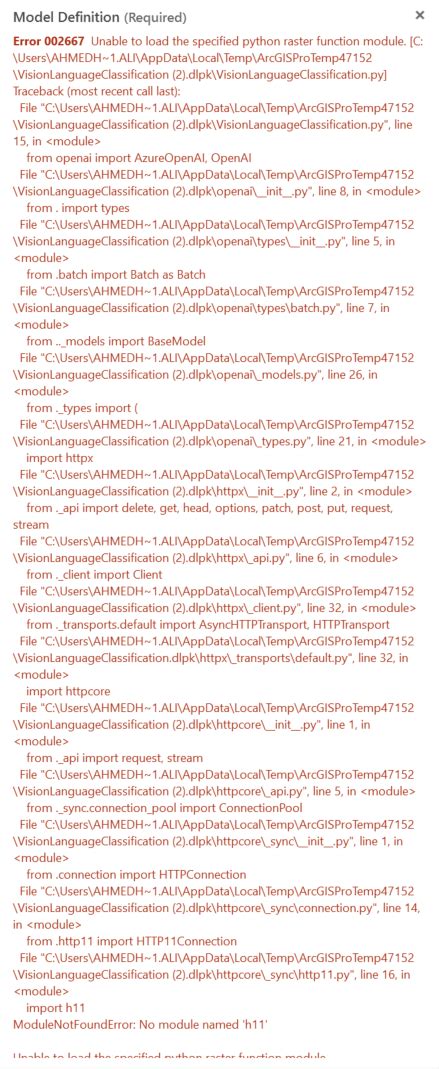 Vision Language Classification Model Issue Esri Community