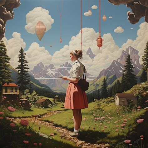 Premium Ai Image Girl In Field Art