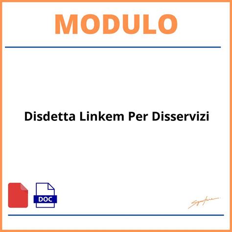 Modulo Disdetta Linkem Per Disservizi