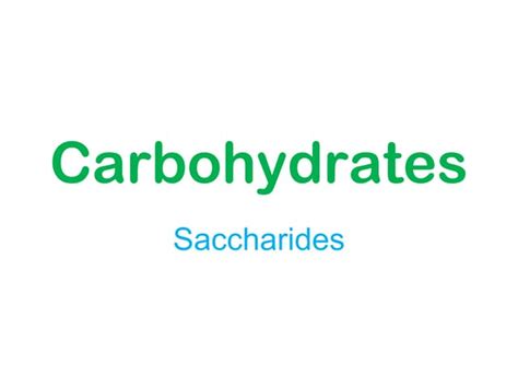 2 Carbohydrates Ppt