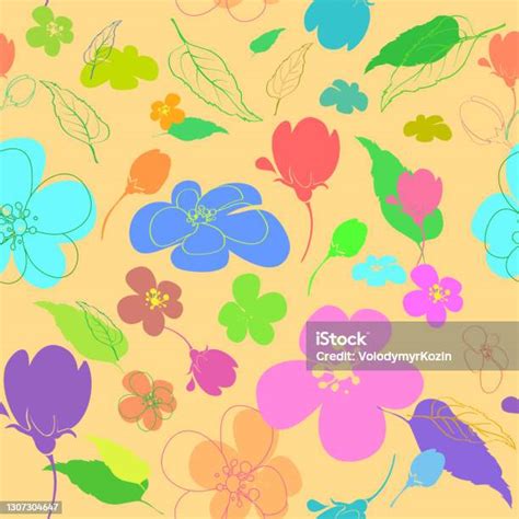 섬네일 스타일의 매끄러운 멀티 컬러 꽃은 정교의 다양한 각도 개념에 대한 스톡 벡터 아트 및 기타 이미지 개념 계절 고전