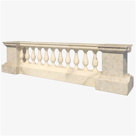 Classic Simple Balustrade 3d Turbosquid 1862827