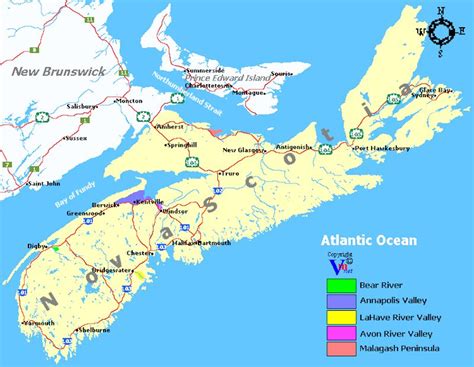 Map Of Maine And Nova Scotia