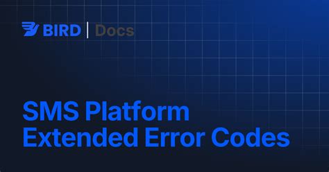 Sms Platform Extended Error Codes Bird Api Docs