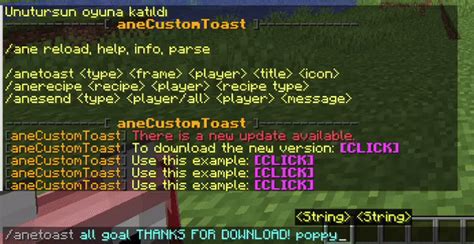 ACT ADVANCEMENT RECIPES TOAST MSG MANAGEMENT PAPI CUSTOM