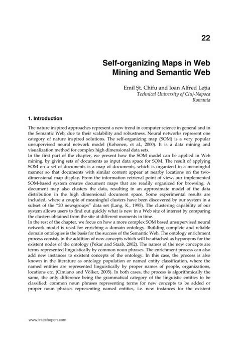 Pdf Self Organizing Maps In Web Mining And Semantic Web Dokumentips
