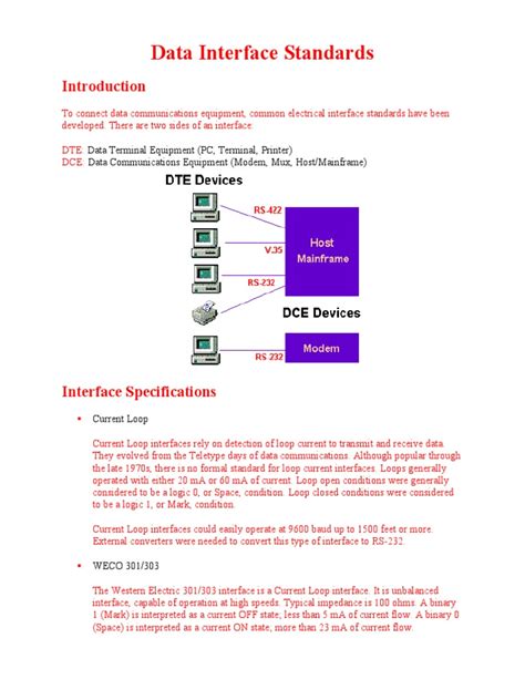 Pdf Data Interface Standards Dokumentips