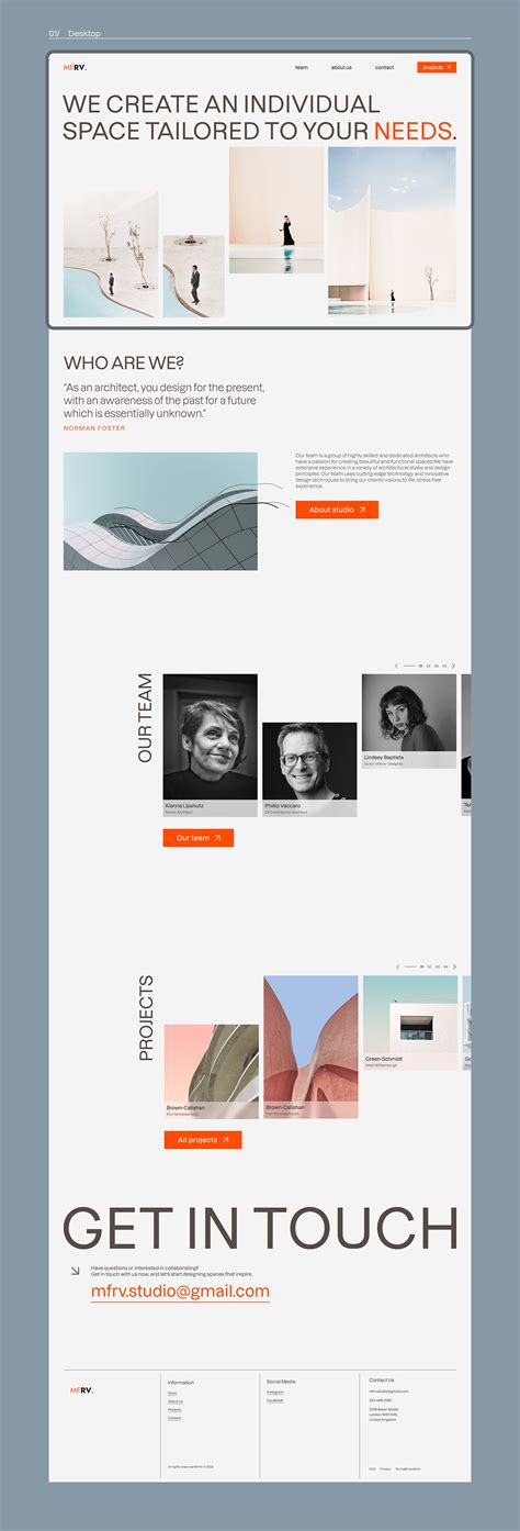 Architectural Website Ui Concept On Behance