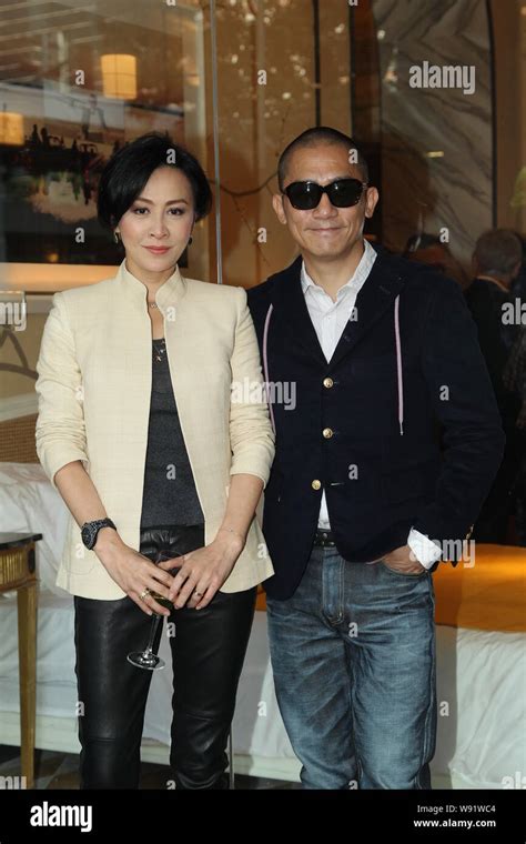 Hong Kong Actress Carina Lau Left And Her Actor Husband Tony Leung