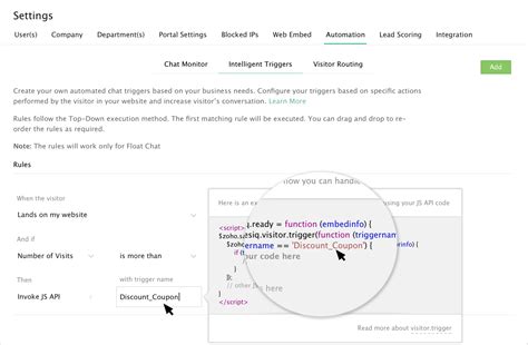 Setup Automated Triggers In Zoho Salesiq Intelligent Triggers