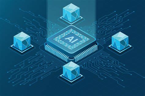 isometric artificial intelligence chip concept artificial intelligence