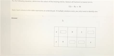 Solved For The Following Equation Determine The Values Of Chegg