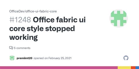 office fabric ui core style stopped working · issue 1248 · officedev