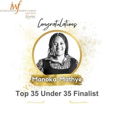 Congratulations To Our Alumna Manoka Mathye Ca Sa On Being Recognised