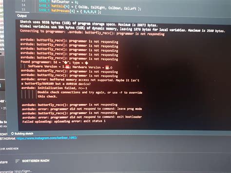 trying to upload code to a arduino pro micro and this happend tried