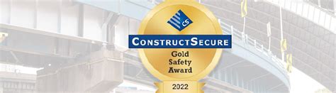 2022 construct secure gold safety award