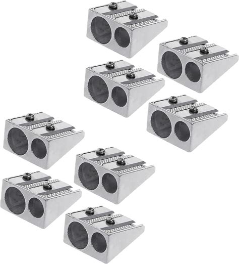 Generic 8 Piece Magnesium Pencil Sharpener Set Silver
