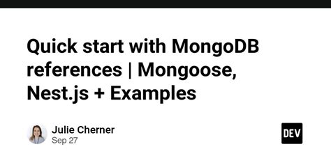 julie cherner on linkedin quick start with mongodb references