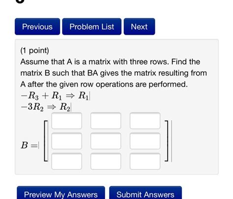 Solved Assume That A Is A Matrix With Three Rows Find The
