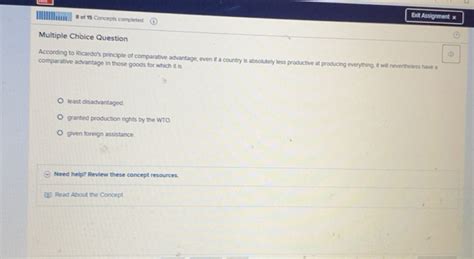 Solved Iiiii 8 Of 15 Concepts Completed Exit Assignment X Multiple