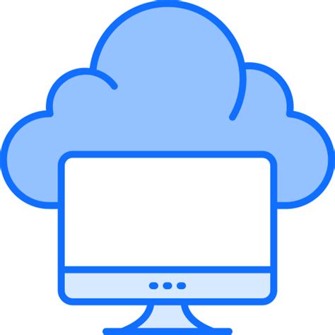 Cloud Computing Generic Blue Icon