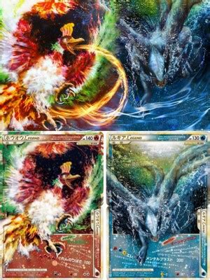 Lugia And Ho Oh Legend Card 722x960 Wallpaper